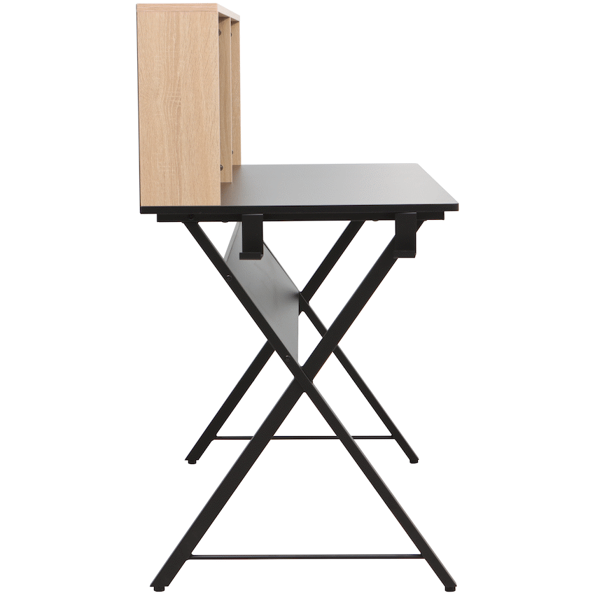 Nora Office Desk with Powder Coated Steel Frame & Height Adjustable ...