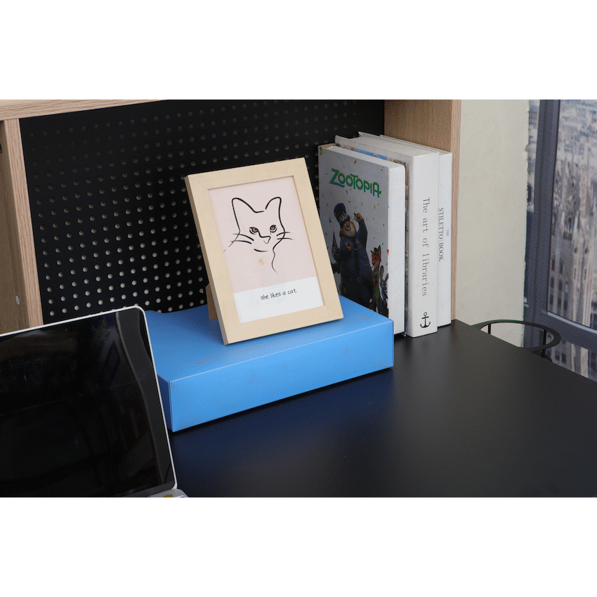 Nora Office Desk with Powder Coated Steel Frame & Height Adjustable ...